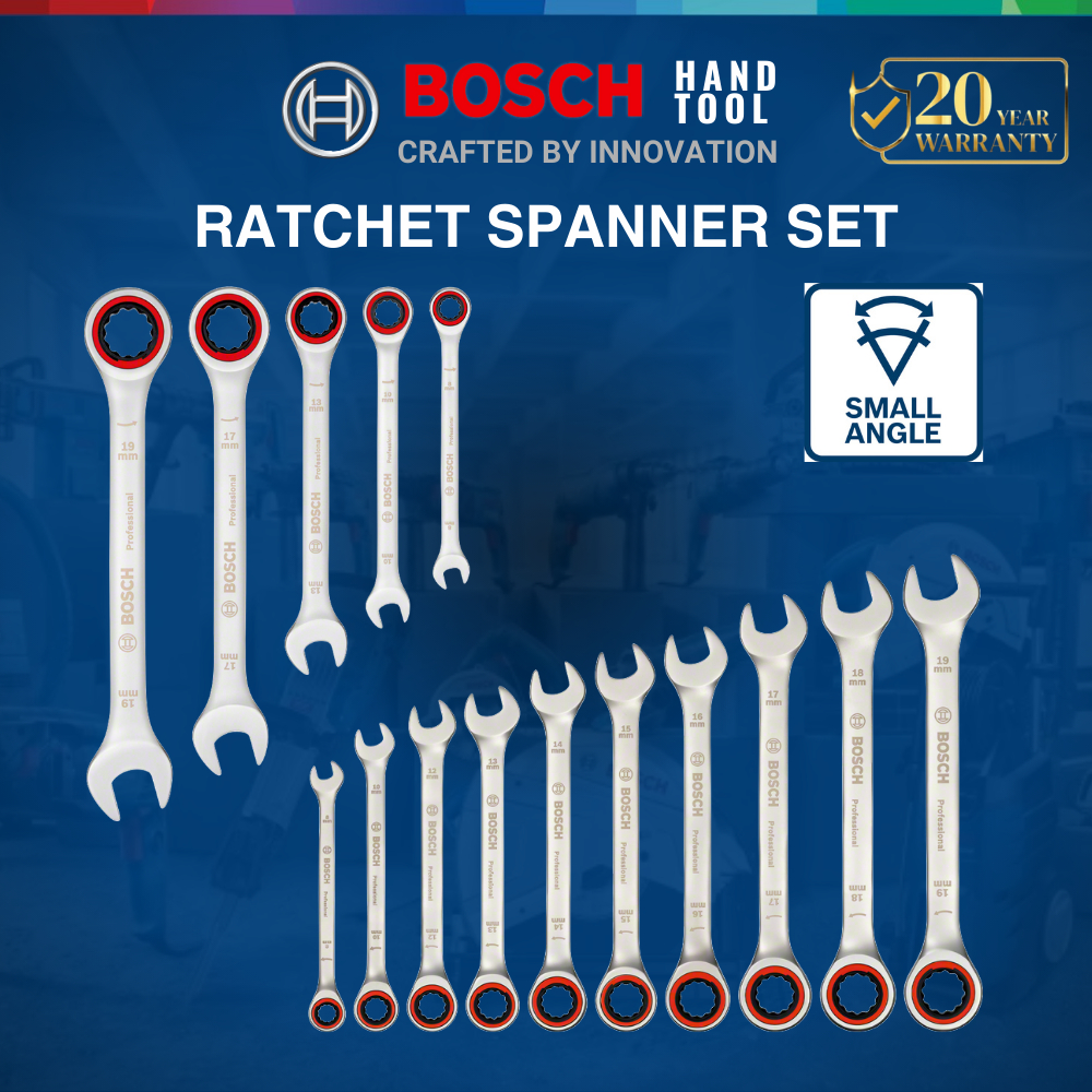 Bosch Exclusive Pro Ratchet Spanner Set 5pcs & 10pcs Set | Shopee ...