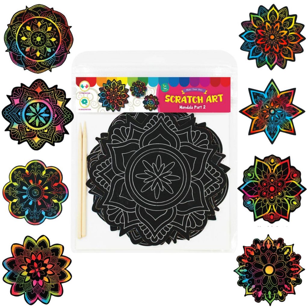 Scratch Art Mandala Kit -Deepavali Art Craft Celebration /Educational ...