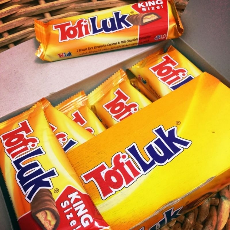 Tofiluk Caramel Crunch ChocolateBar 33g - 1 Box (Pack of 12) Food Snack ...