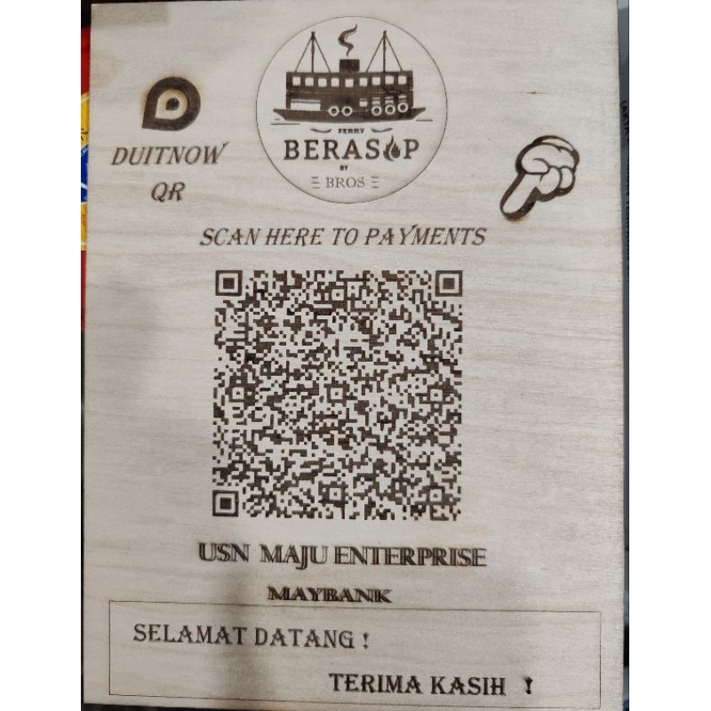 MAE/QR CODE /TNG ,BIRCH PLY WOOD 3MM .LASER ENGRAVING 14cm×19cm ...