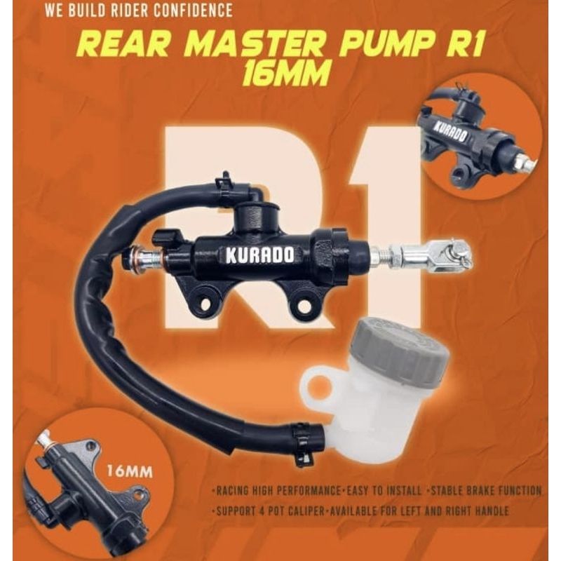 KURADO REAR MASTER PUMP ( 16MM ) CNC UNIVERSAL 4 POT BIG PUMP Y15ZR RS ...