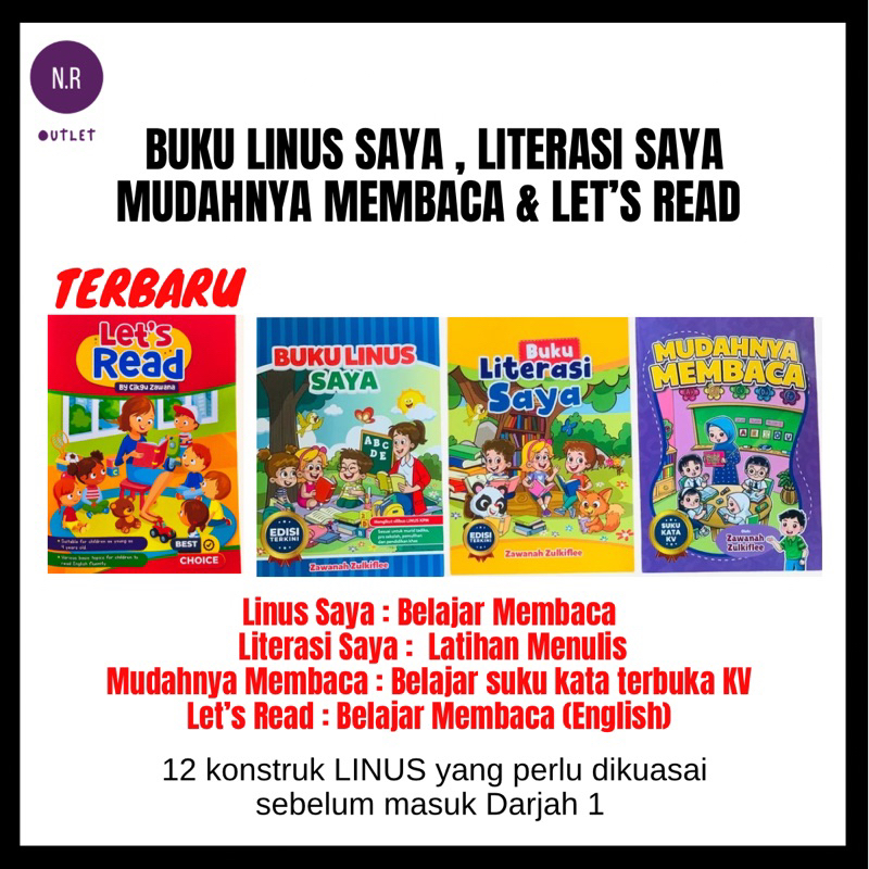 SAYA My Literacy Book Combo and My Linus Book by Cikgu Zawana Preschool ...