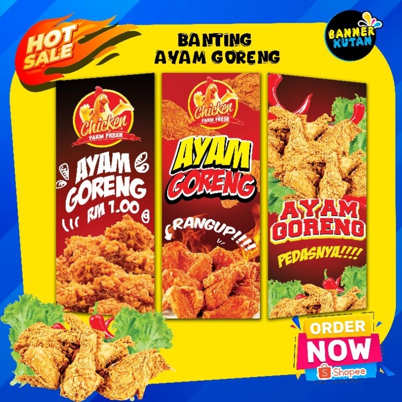 Fried chicken / fried chicken slamming / night market banting / stock ...