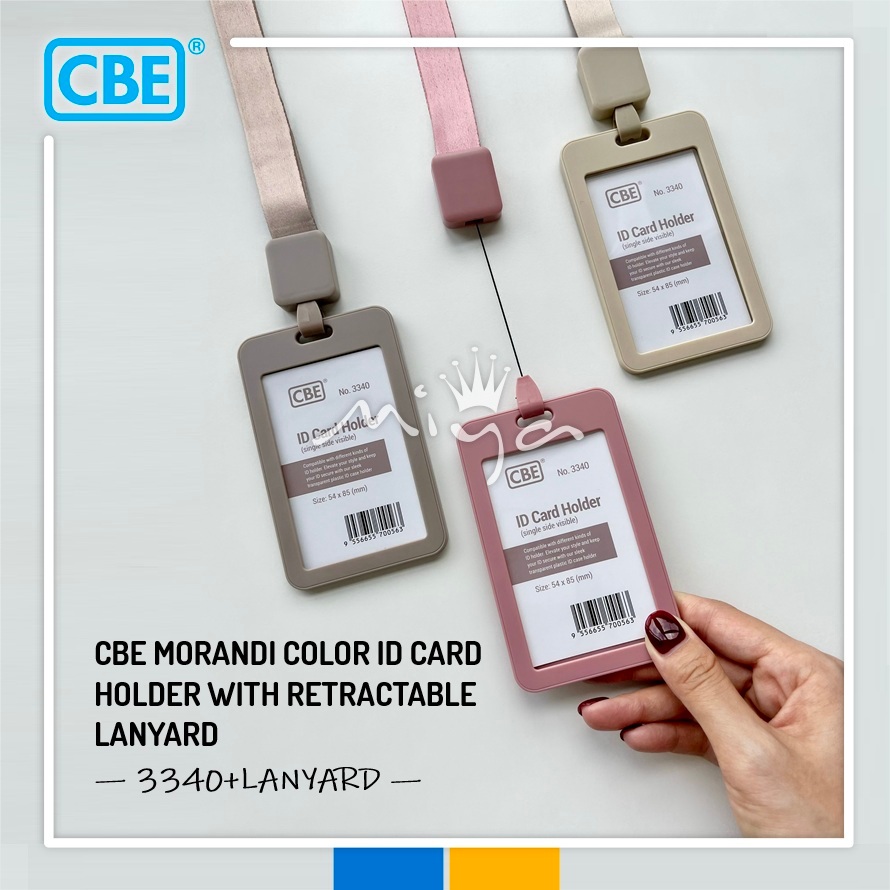 CBE MORANDI COLOR VERTICAL ID CARD HOLDER WITH RETRACTABLE LANYARD ...