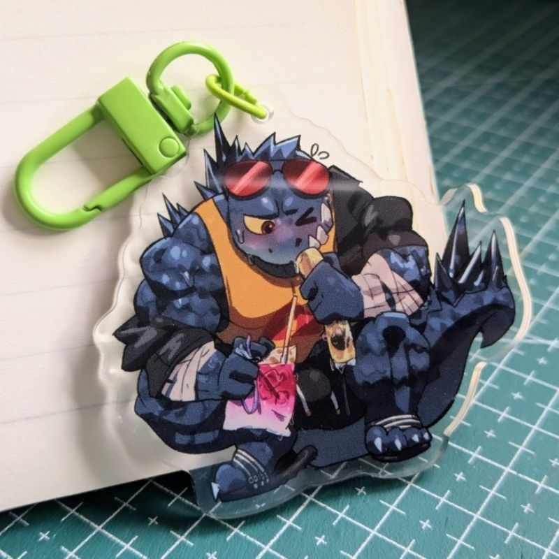 Furry Keychain /Godzilla /Gummigoo /Acrylic Keychain / Art by Marsh ...