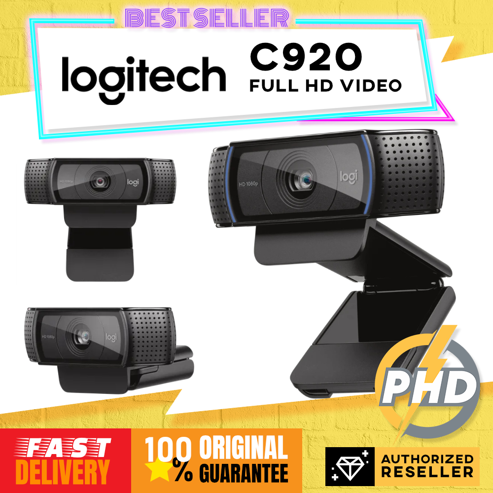 Logitech C920 HD Pro Webcam, Full HD 1080p/30fps Video Calling, Clear ...