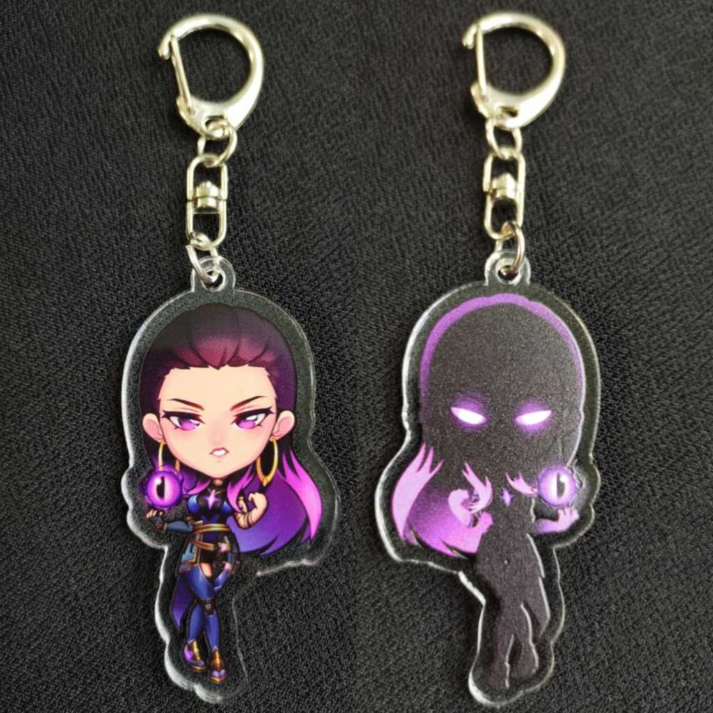 Reyna Valorant Chibi Fanart FPS Gaming Accessory Acrylic Keychain ...