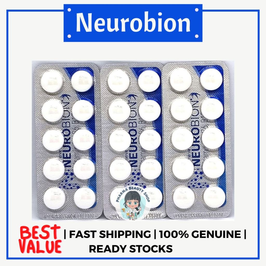 Neurobion 3x10 tablets(STRIP)/ 6x10 tablets(BOX) [Vit B1, B6&B12 ...