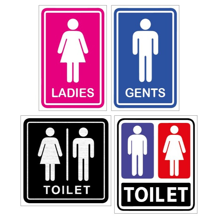 Toilet Sign Tanda / Tandas 3M Sticker | Shopee Philippines