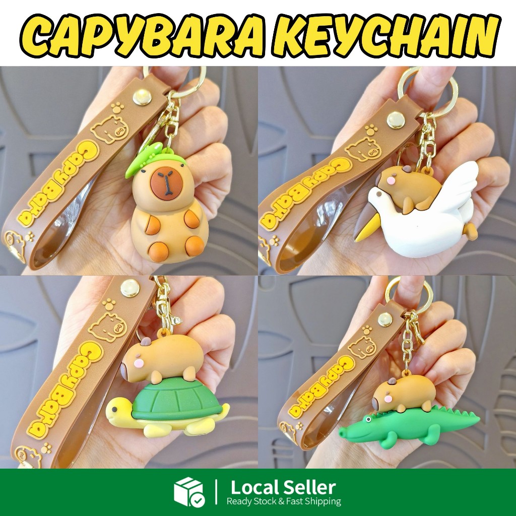 Creative Capybara Keychain CuteKeychain Birthday Capybara key chain ...