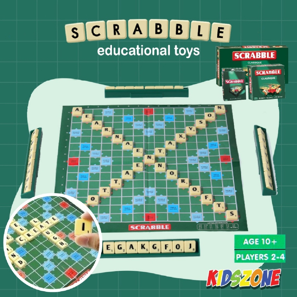 CLASSIQUE Scrabble Cross Words Games Word Forming Board Game ...