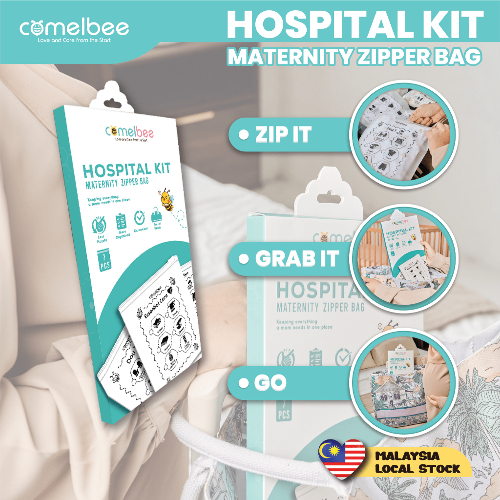 COMELBEE KEPERLUAN IBU HOSPITAL KIT MATERNITY ZIPPER BAG | Shopee Philippines