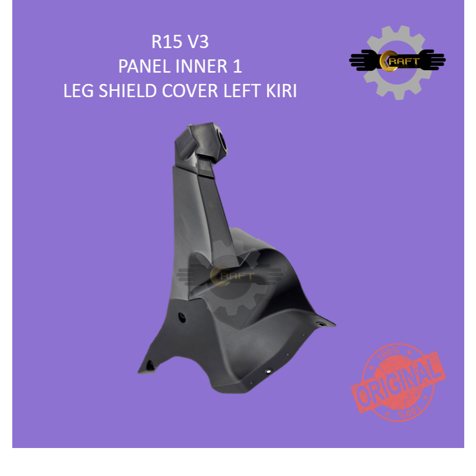 YAMAHA R15 V3 VVA INNER LEG SHIELD COVER LH KIRI BK6-F836K / RH KANAN ...