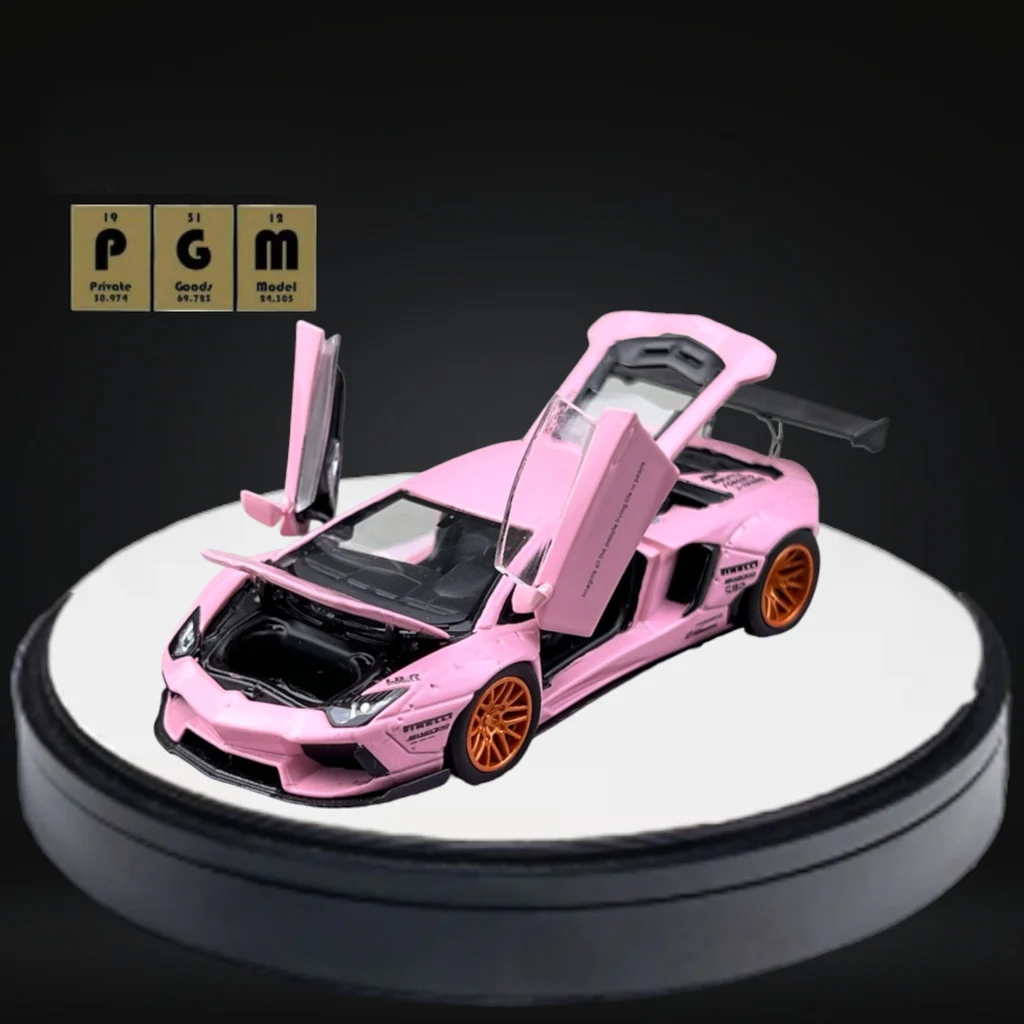 PGM 1/64 Lamborghini Aventador LP700-4 LBWK Pink Fully Openable Luxury ...