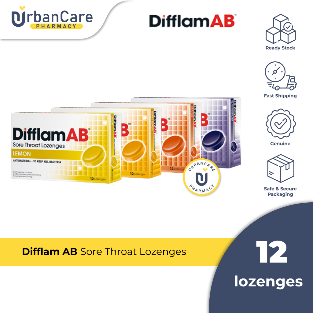 Difflam AB Sore Throat Lozenges 12's | Shopee Philippines