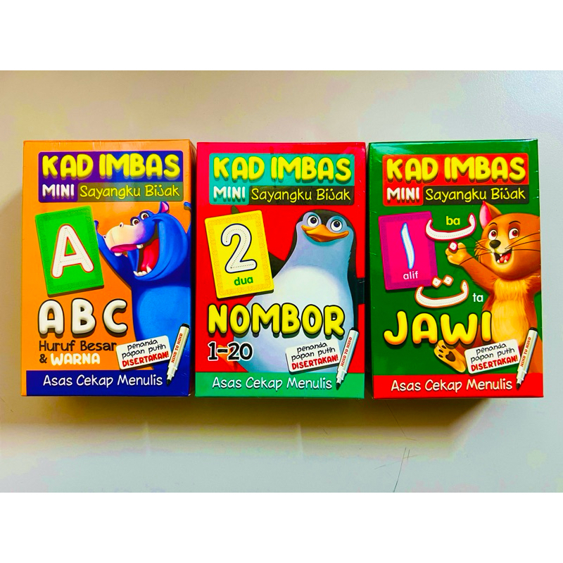 Kad Imbas mini flash card lets write ABC ,123 ,Jawi | Shopee Philippines