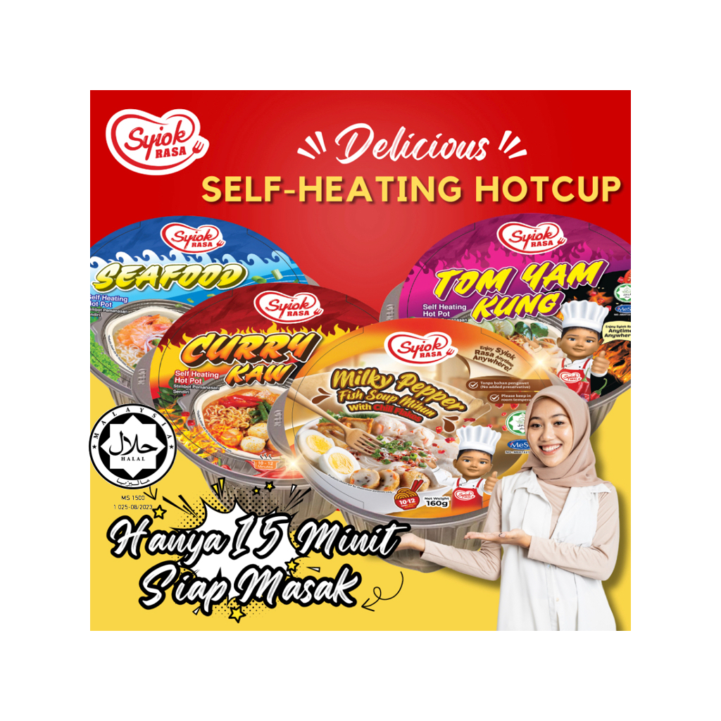 [HALAL] Syiok Rasa self heating hotcup 160g | Shopee Philippines