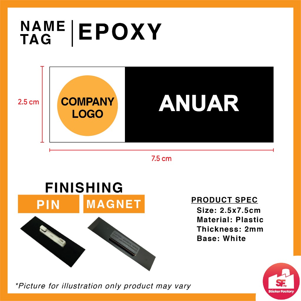 Epoxy Name Tag Name of Public Answers Custom Company | Shopee Philippines