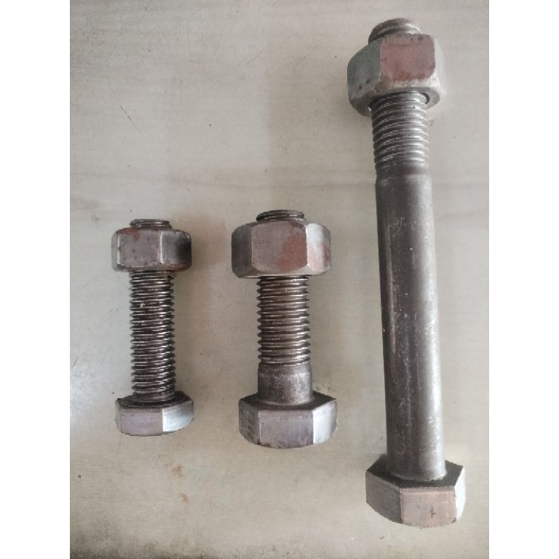 MS Hex Bolts & Nut Mild Steel Hex Bolts Nut MS Hex Nuts screw enam segi ...