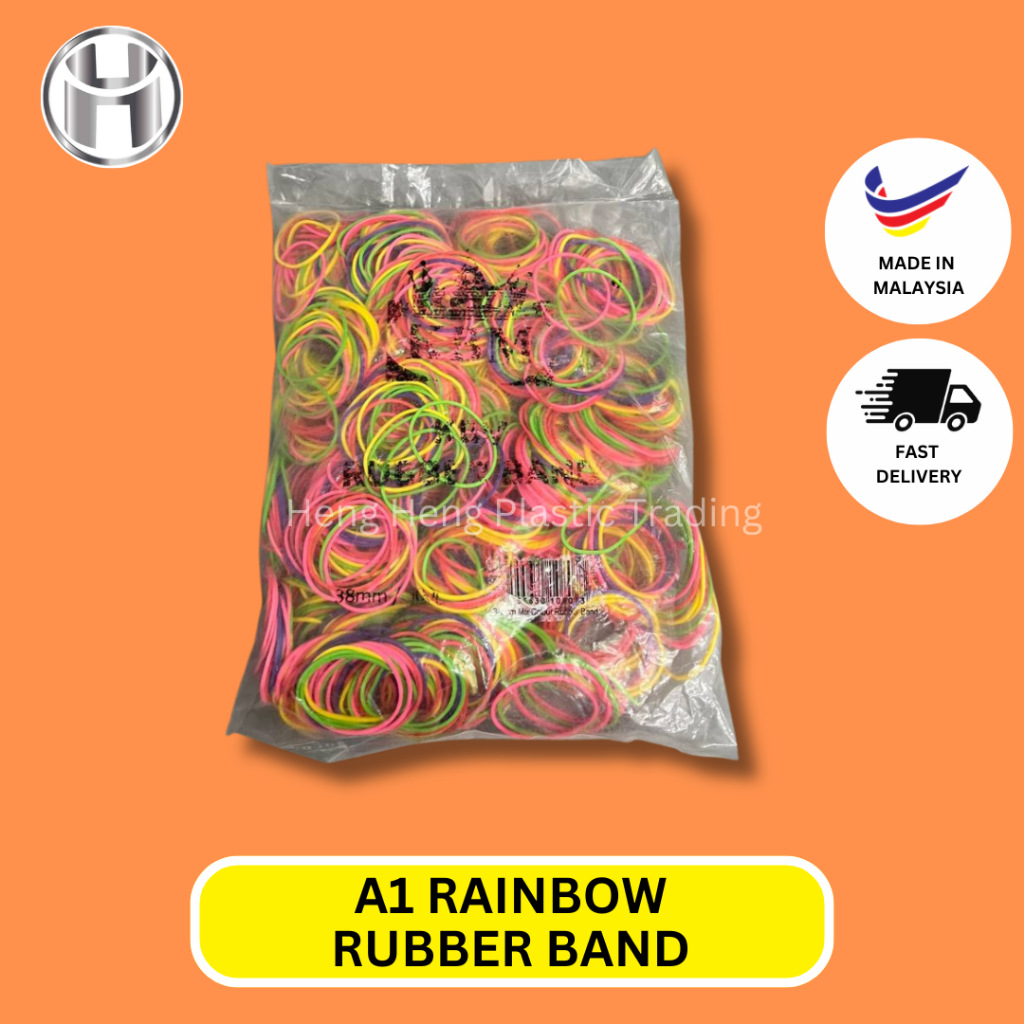 RAINBOW A1 RUBBER BAND 1.5'' RAINBOW COLOR / GETAH TAHAN LASAK / GETAH ...