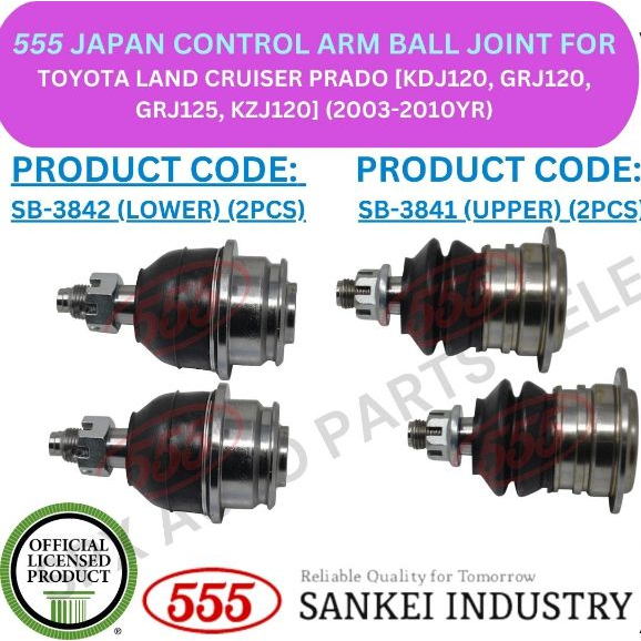 555 JAPAN BALL JOINT (UPPER, LOWER) FOR TOYOTA LAND CRUISER PRADO ...