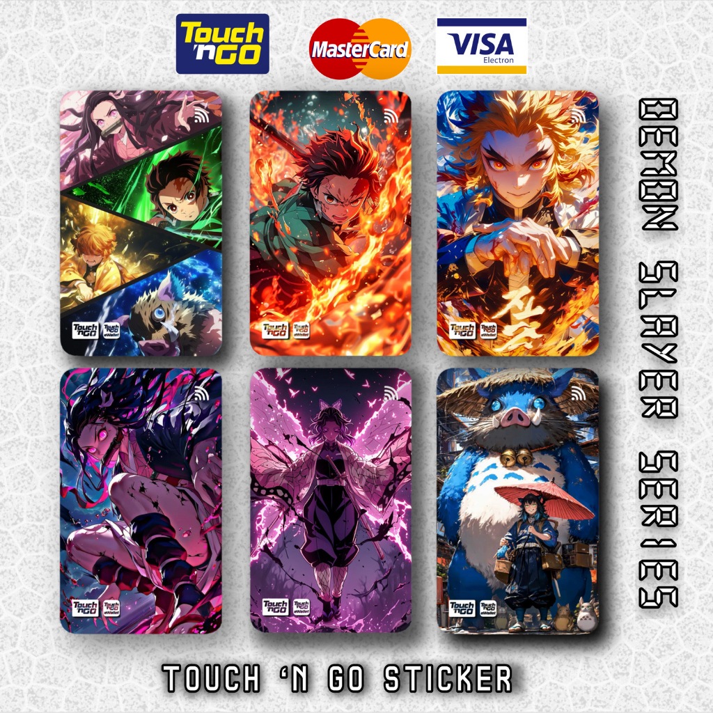 ( Demon Slayer Series ) Touch n Go Card Sticker Cover TNG / MASTER / VISA / CREDIT/ DEBIT CARD ...