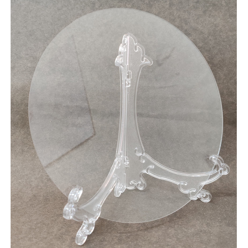 Clear Acrylic Plastic Sheet Round 20cm With Stand | Shopee Philippines