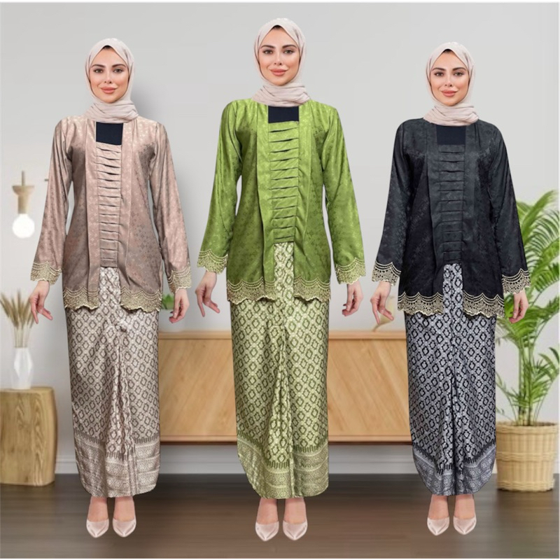 Kebaya Batik Sulam D21 New Arrival For Raya 2025 Exclusive Clothing Set ...
