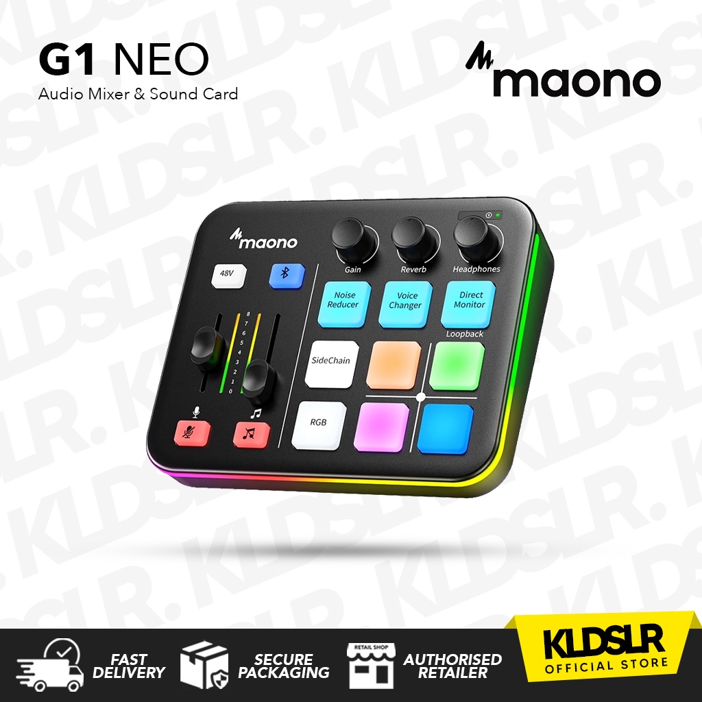 Maono G1 NEO Gaming Audio Mixer & Sound Card Audio Interface for ...