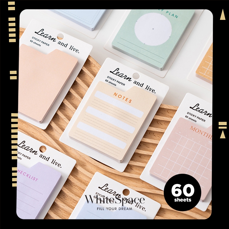 Whitespace 60sheets Color To Do Sticky Notes Daily Plan Notepad Planner ...