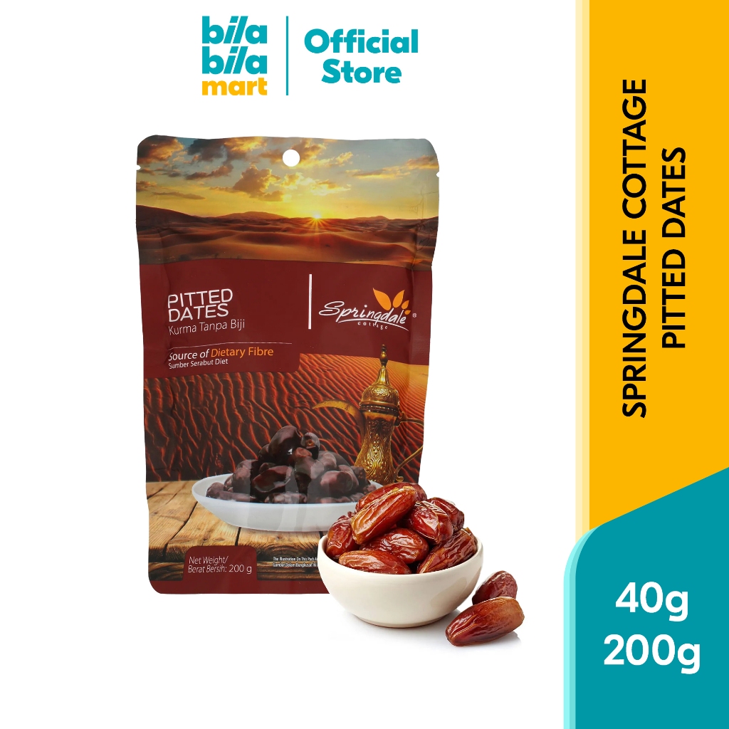 SPRINGDALE COTTAGE Pitted Dates Kurma Tanpa Biji 40g/200g | Shopee ...