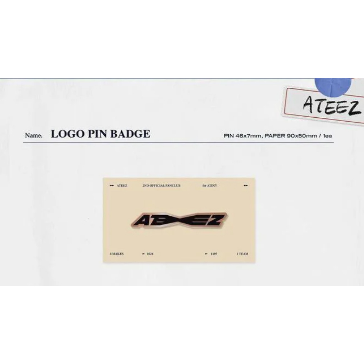 Official ATEEZ - Logo Enamel Badge - 2ND Official ATINY Fanclub ...