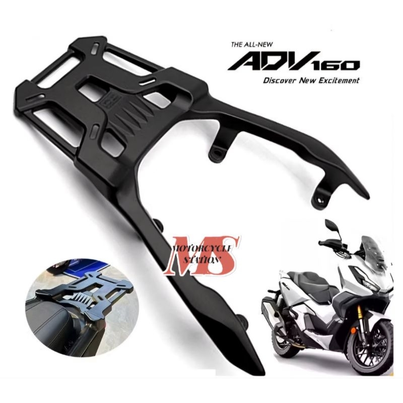 Honda ADV160 Monorack Heavy Duty Rear Rack Top Box Aluminum Hard Case ...