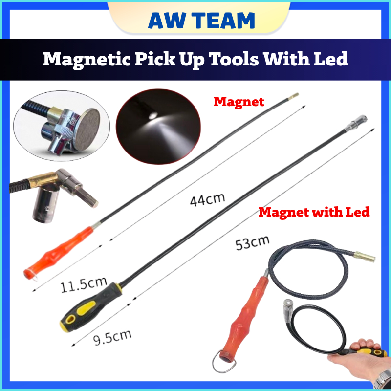 550mm Pickup Tool Flexible Magnetic Pick Up Tools Telescopic Bendable ...