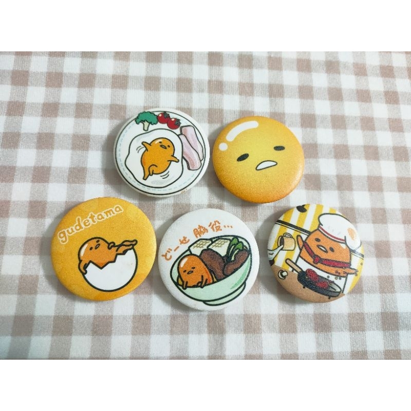 Gudetama Batch Sanrio Merchant Cute Student Batch 蛋黄哥徽章 动漫周边 文具 学生 背包扣章 ...