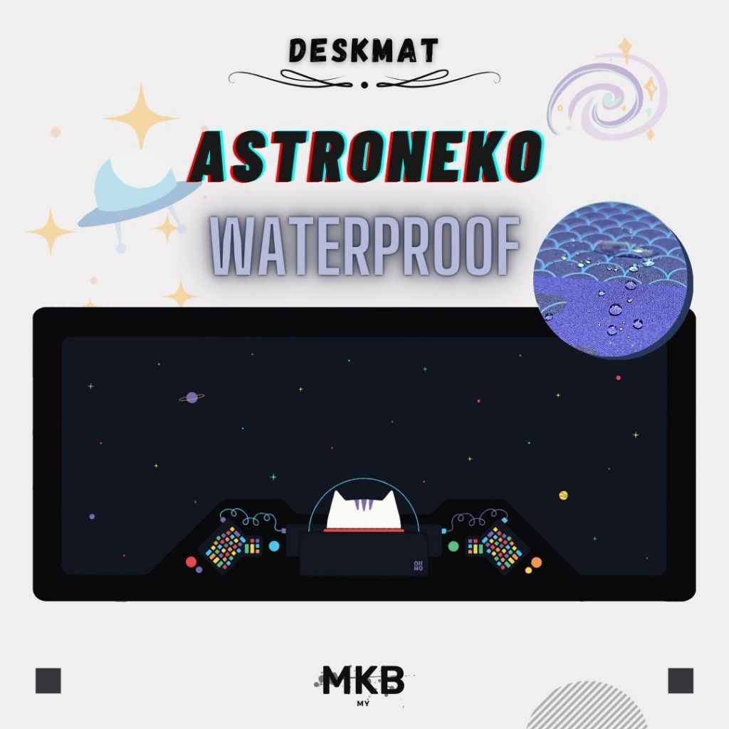 MKB Astroneko Waterproof Deskmat (900mm x 400mm x 4mm) | Shopee Philippines