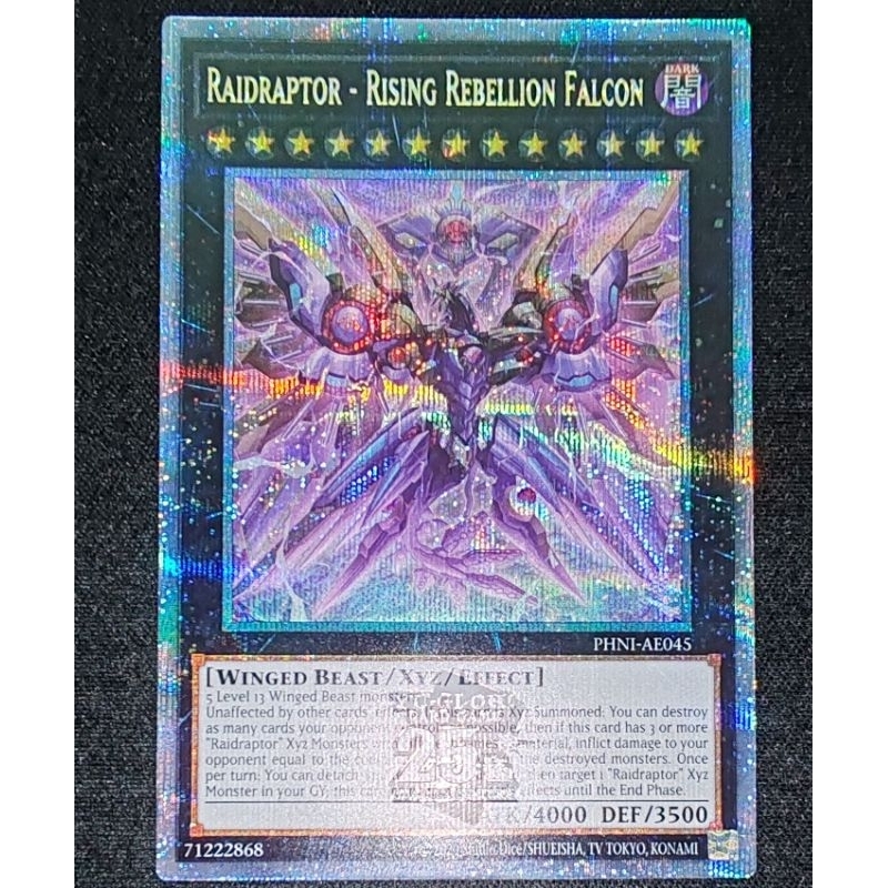 YUGIOH PHNI-AE045 Raidraptor - Rising Rebellion Falcon[QCSE] | Shopee ...