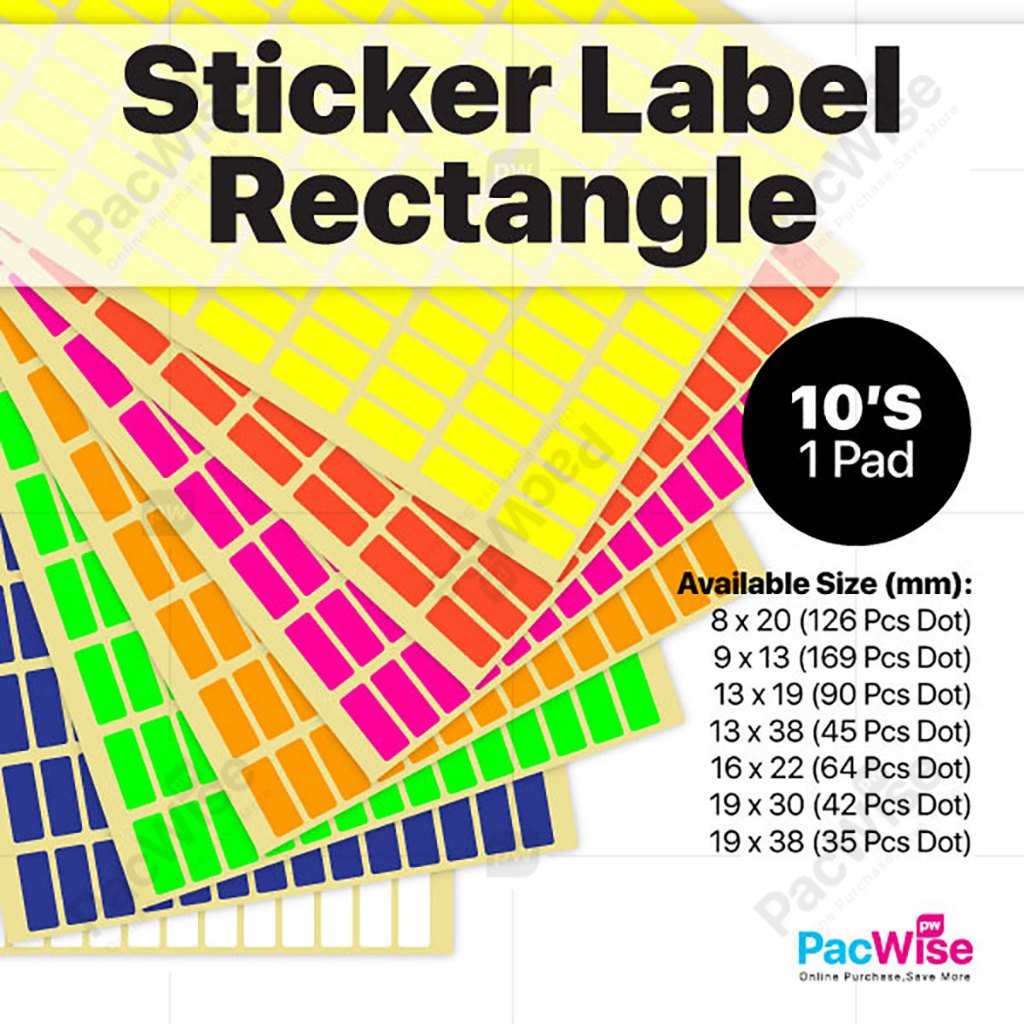 Sticker Label Rectangle /Sticker Label/Self Adhesive Color for ...