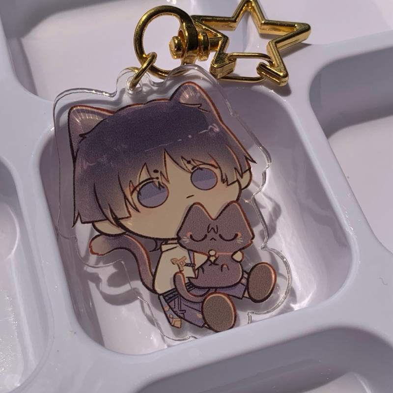 Scaramouche keychain Genshin Impact fan made merchandise Wanderer ...