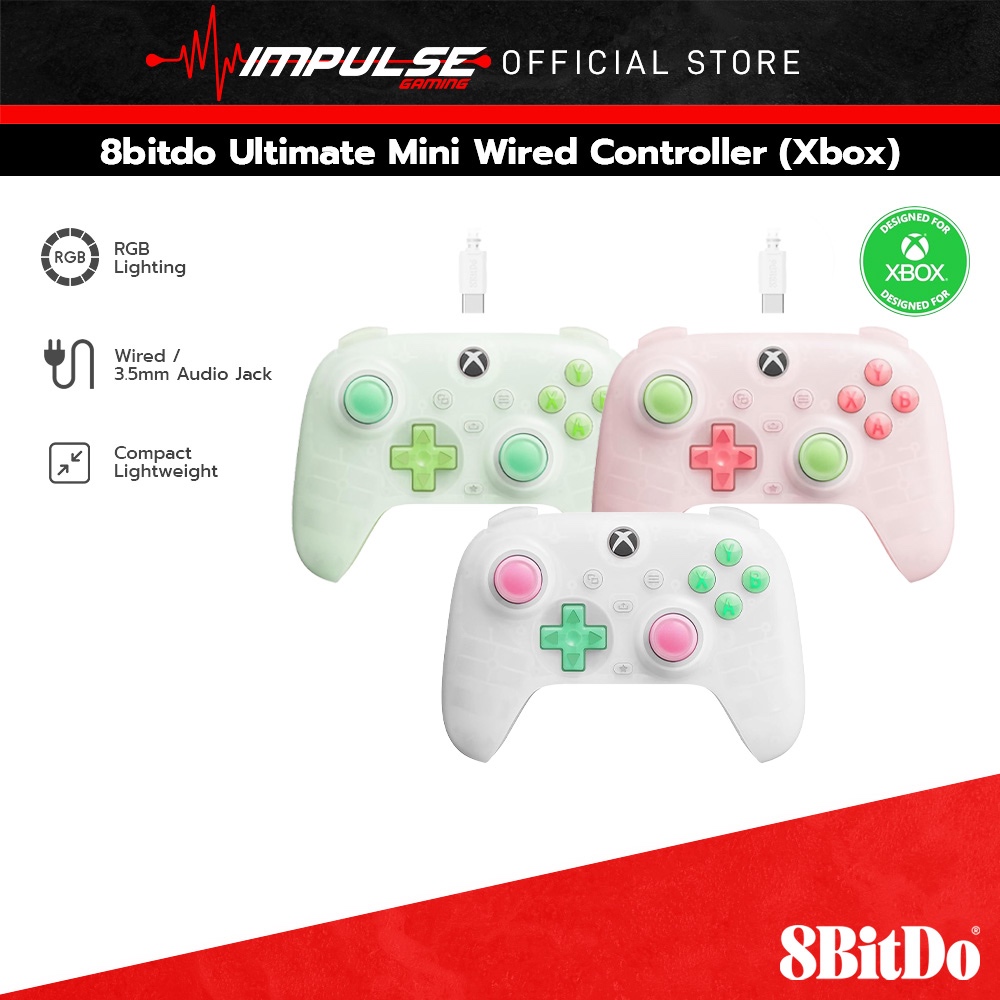 8BitDo Ultimate Mini Wired Controller (Compatible for Xbox / PC ...