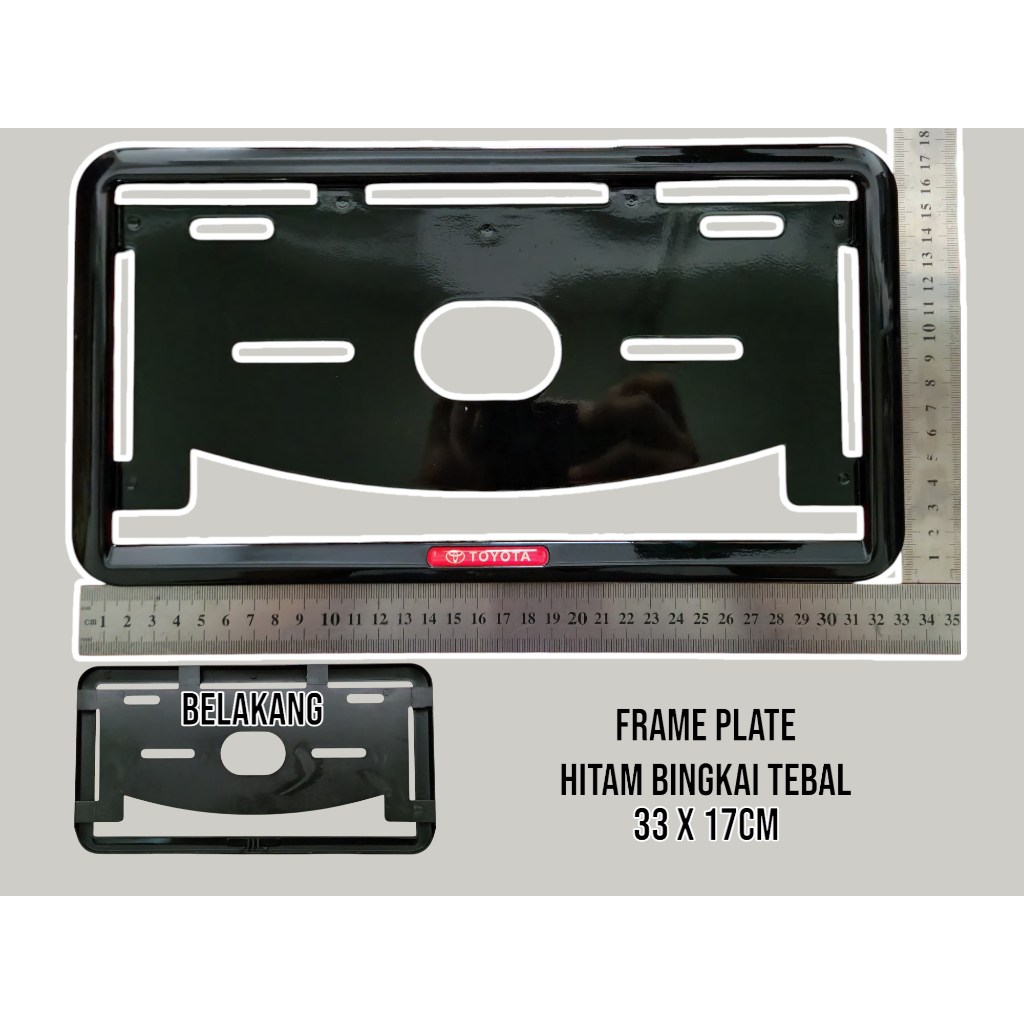 frame plate TOYOTA HITAM BINGKAI TEBAL | Shopee Philippines