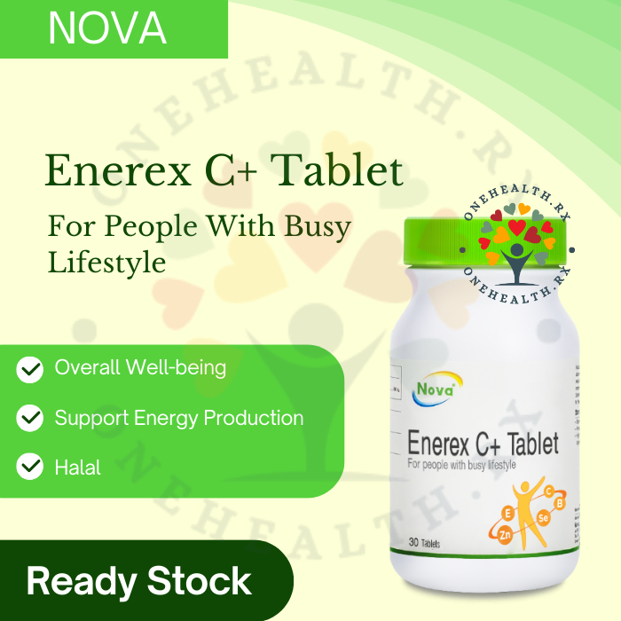 NOVA Enerex C+ 30's Tablets [Vitamin C + Vitamin B + Folic Acid ...