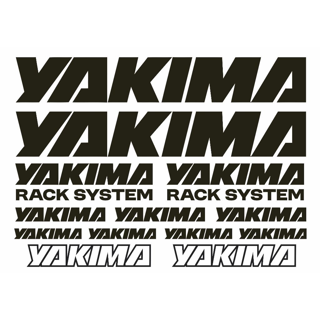 Yakima roof box rack bumper sticker set 13 pcs Thule sticker | Shopee ...