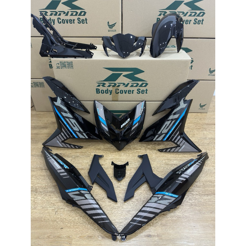 (TANAM) (BATMAN HITAM) LINE BIRU BLUE Coverset cover set tanam (RAPIDO ...