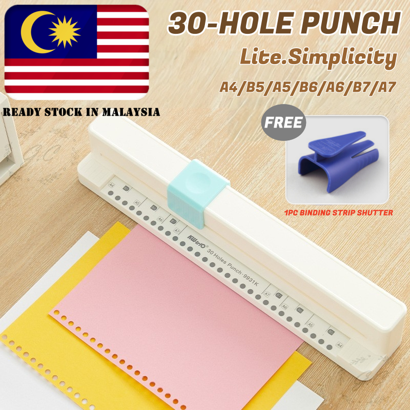 INS Simplicity 30-Hole Puncher Lite A4/B5/A5/B6/A6/B7/A7 Multi Holes ...
