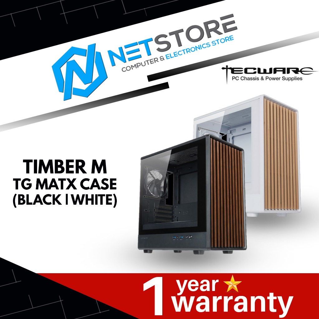 TECWARE TIMBER M TG MATX CASE - (BLACK WHITE) | Shopee Philippines