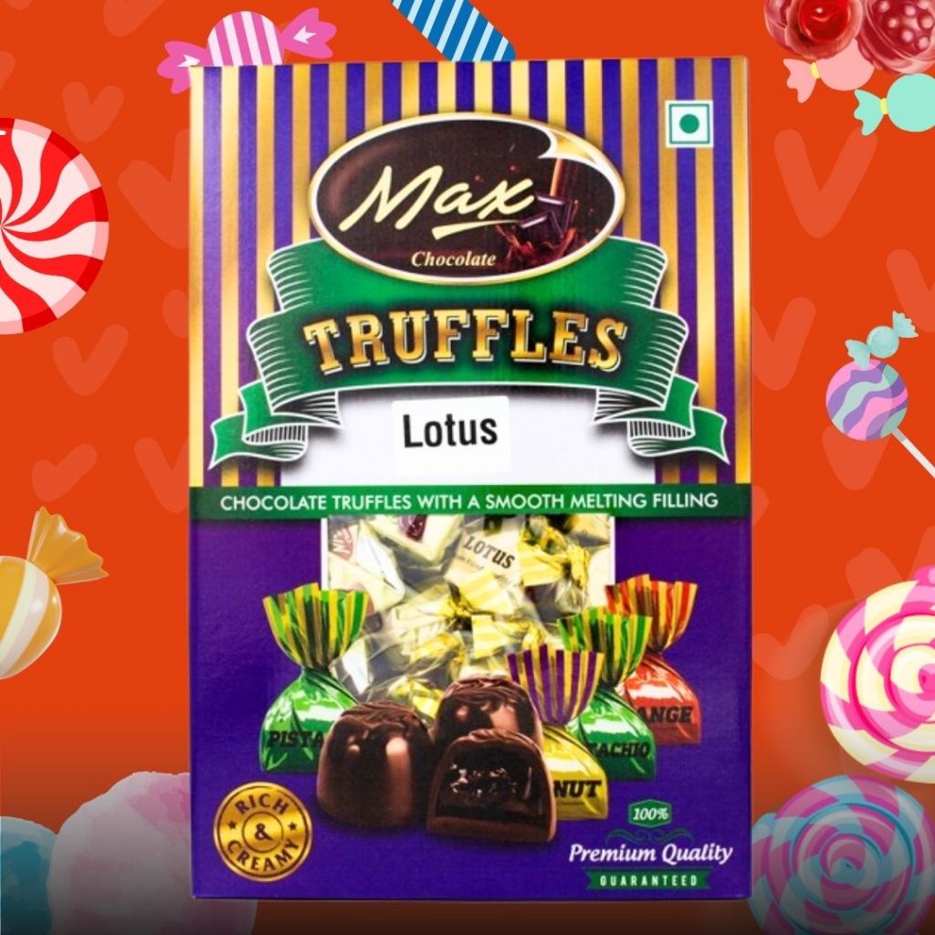Max Truffles Chocolate Truffles with Smooth Lotus Biscoff Filling (200g ...