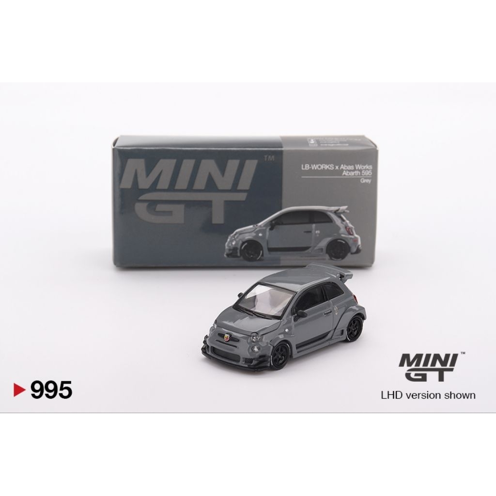 1/64 Mini GT 995 Abarth 595 LB-Works x Abas Works (Grey) Static Display ...
