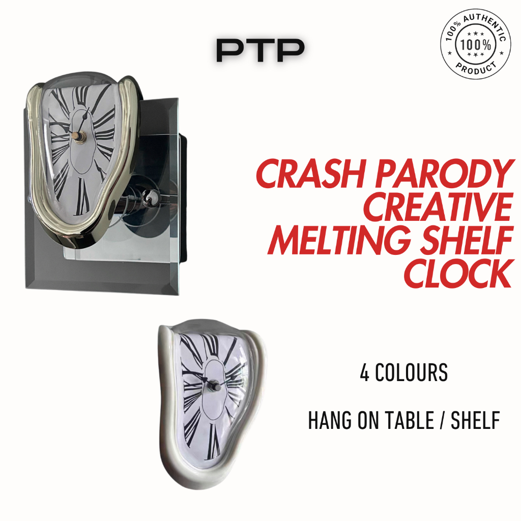 Crash Parody Creative Melting Shelf Clock Table Bedroom Living Room Jam ...