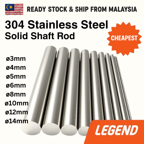304 Rod Stainless Steel Shaft SS304 Round Bar 3mm 4mm 5mm 6mm 8mm 10mm ...